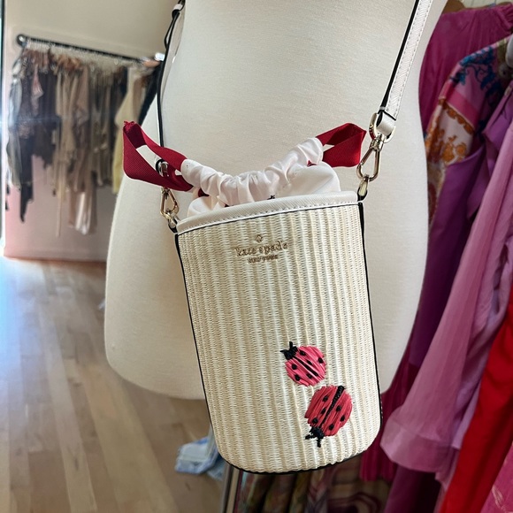 kate spade | Bags | Kate Spade Ladybug Embellished Cylinder Drawstring ...